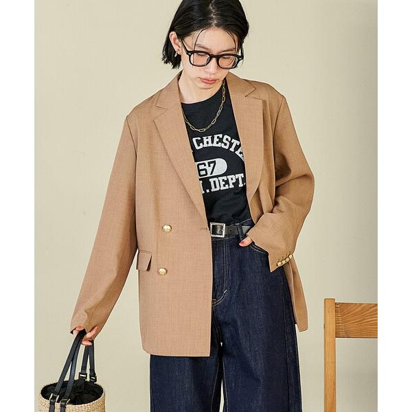 ZOZO問い合わせ番号:104173507ショップ:FREAK'S STORE，フリークスストアブランド:FREAK'S STORE，フリークスストア商品名:接触冷感/UVカット LINEN TOUCH ダブルブレストジャケット/リネンタッ...