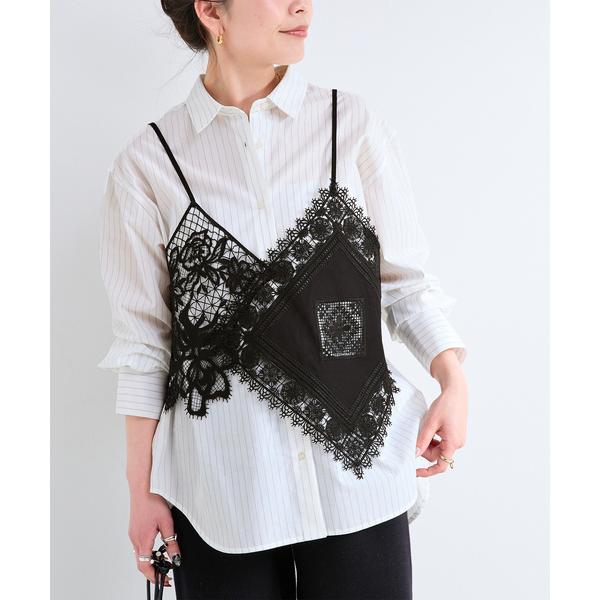 ZOZO問い合わせ番号:104173683ショップ:JOINT WORKS，ジョイントワークスブランド:B.C STOCK，ベーセーストック，Simplicite，サンプリシテ商品名:《2枚セット》レースキャミ付きシャツブラウスカテゴリ:ト...