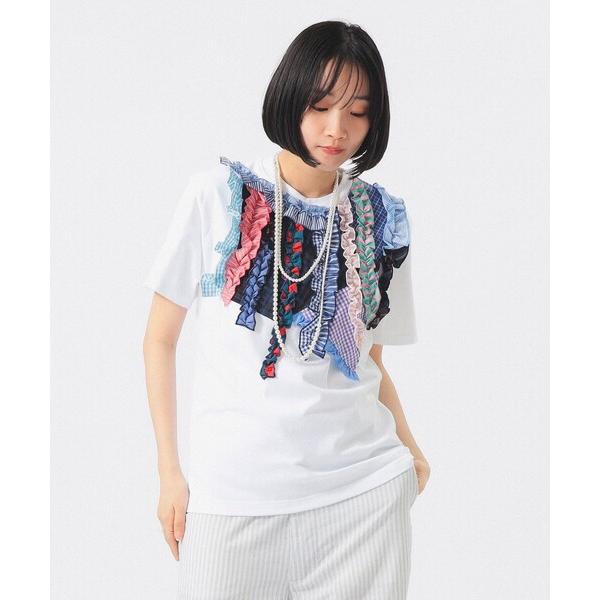ZOZO問い合わせ番号:104173754ショップ:BEAMS WOMEN，ビームスウィメンブランド:TORI-TO，トリト，BEAMS BOY，ビームスボーイ商品名:【別注】TORI-TO / 縦フリル Ｔシャツカテゴリ:トップス>...