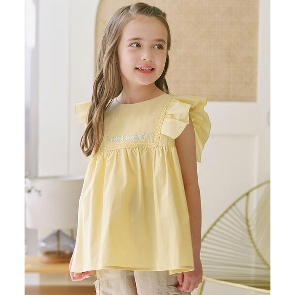 ZOZO問い合わせ番号:104173937ショップ:組曲，クミキョクブランド:組曲，クミキョク商品名:【150-160cm】 フラワーエンブロイダリーブラウスカテゴリ:トップス>シャツ/ブラウスブランド品番:HSKGLM0310素材:...