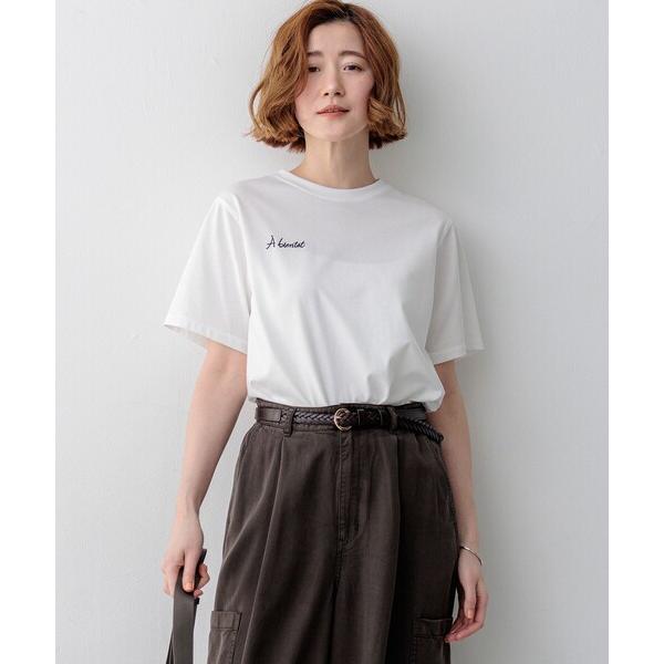 ZOZO問い合わせ番号:104174039ショップ:23区，ニジュウサンクブランド:23区，ニジュウサンク商品名:バック刺繍 メッセージロゴ Tシャツカテゴリ:トップス>Tシャツ/カットソーブランド品番:KKWOLM0436素材:ブラ...