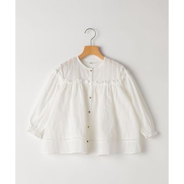 ZOZO問い合わせ番号:104174052ショップ:SHIPS KIDS，シップス キッズブランド:SHIPS，シップス商品名:SHIPS KIDS:100〜130cm / ギャザーフリル 刺繍 ブラウスカテゴリ:トップス>シャツ/ブ...