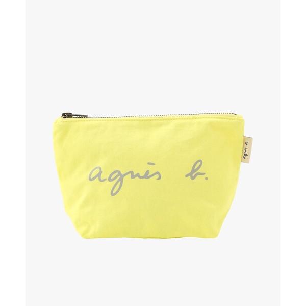 ZOZO問い合わせ番号:104174203ショップ:agnes b.，アニエスベーブランド:agnes b.，アニエスベー商品名:ロゴプリント コットン ポーチ ”Paulette” YAS18-03カテゴリ:財布/小物>ポーチブラン...