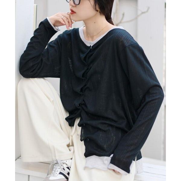 ZOZO問い合わせ番号:104174298ショップ:CIAOPANIC TYPY，チャオパニックティピーブランド:CIAOPANIC TYPY，チャオパニックティピー商品名:フロントタックレイヤードライクメランジリブカーデカテゴリ:トップス...