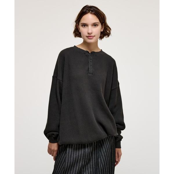 ZOZO問い合わせ番号:104174453ショップ:epnok，エプノックブランド:WETTEMPT，ウィテンプト商品名:HENRY NECK PIGMENT WAFFLE LONG TEE / ヘンリーネックピグメントワッフルロンTカテゴ...