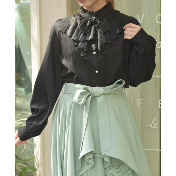 ZOZO問い合わせ番号:104174709ショップ:axes femme，アクシーズファムブランド:axes femme，アクシーズファム商品名:リボンジャボブローチブラウスカテゴリ:トップス>シャツ/ブラウスブランド品番:CI91X...