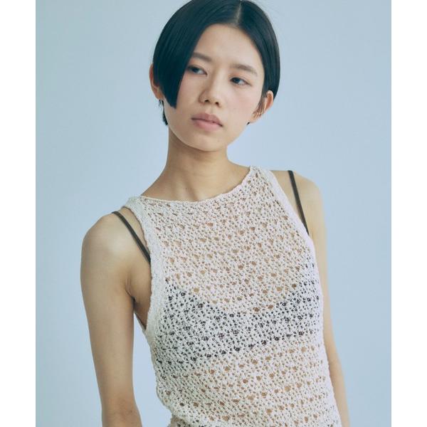 ZOZO問い合わせ番号:104175055ショップ:Dorry Doll，ドリードールブランド:EN NEUME，エンノイム商品名:Slub Mesh Knit Tankカテゴリ:トップス>ニット/セーターブランド品番:96042素材...