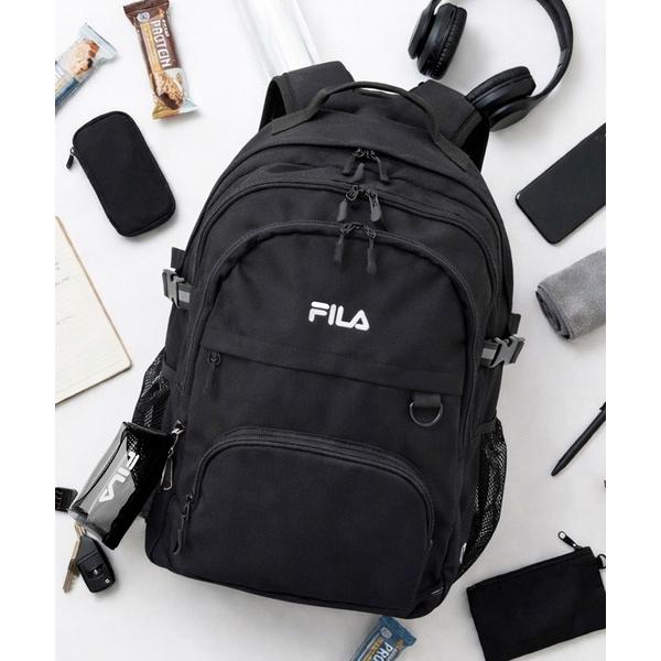 ZOZO問い合わせ番号:104175380ショップ:Karlas，カルラスブランド:FILA，フィラ，Karlas，カルラス商品名:【FILA/フィラ】 クリアポーチ付きリュック 大容量 30L 通学 通勤 バッグ スクールリュックカテゴリ...