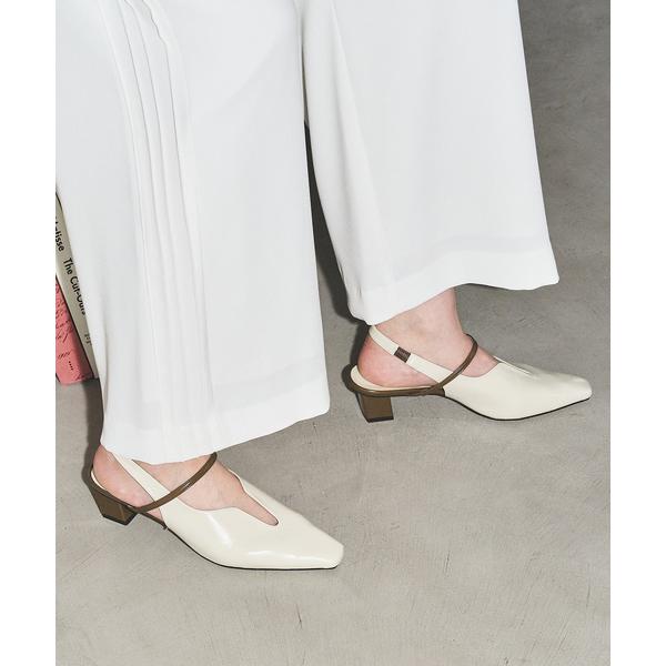 ZOZO問い合わせ番号:104175832ショップ:LE TALON，ルタロンブランド:GRISE，グリーズ，LE TALON，ルタロン商品名:《追加》GRISE4cmナロースクエアウェーブスリングバックカテゴリ:シューズ>パンプスブ...