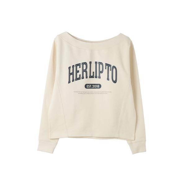 ZOZO問い合わせ番号:104177034ショップ:Her lip to，ハーリップトゥブランド:Her lip to，ハーリップトゥー商品名:HLT Logo Two-Way Sweatshirtカテゴリ:トップス>スウェットブラン...