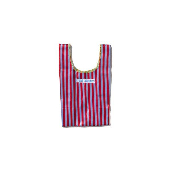 ZOZO問い合わせ番号:104177438ショップ:PUEBCO，プエブコブランド:PUEBCO，プエブコ商品名:SCHOOL TIE FABRIC SMALL BAG / RedxLight Blueカテゴリ:バッグ>エコバッグ/サ...