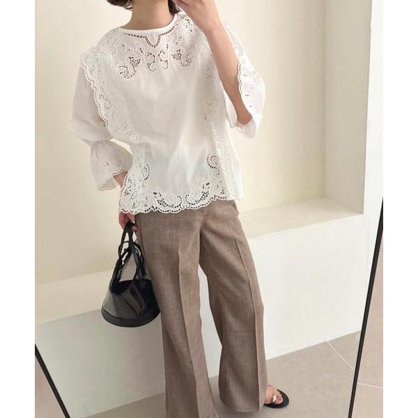 ZOZO問い合わせ番号:104177569ショップ:IENA，イエナブランド:SLOBE IENA，スローブイエナ商品名:カットワークブラウスカテゴリ:トップス>シャツ/ブラウスブランド品番:26051912601010素材:基布:綿...