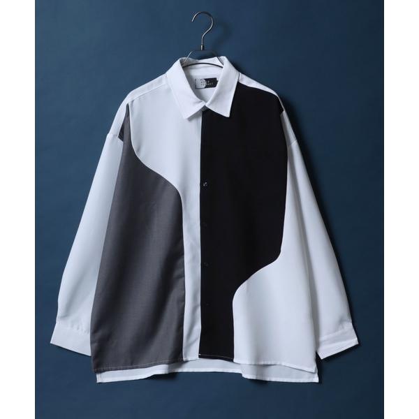 参考価格：6，600円発売時期：2023年09月コンディション：A（使用感なし）数回使用した程度で使用感が感じられないアイテム参考商品名：Material Mix Wave Switching Design OversizedShirt/異...