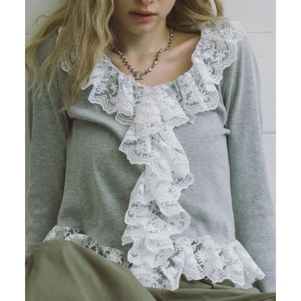 ZOZO問い合わせ番号:104194492ショップ:archives，アルシーヴブランド:archives，アルシーヴ商品名:ドッキングレースフリルカットＴＯＰＳカテゴリ:トップス>Tシャツ/カットソーブランド品番:261-150-1...