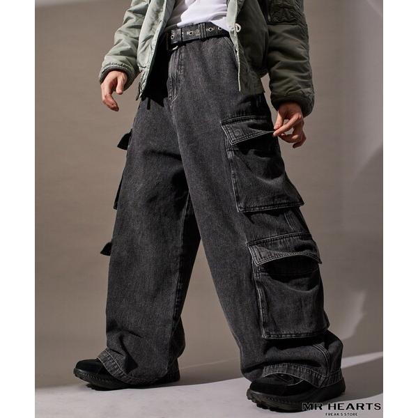 参考価格：9，900円発売時期：2023年12月コンディション：B（目立つ使用感なし）使用感が少ない、または気にならないアイテム内側：毛玉参考商品名：限定展開 MR HEARTS/ミスターハーツ 4POCKET DENIM CARGO PA...