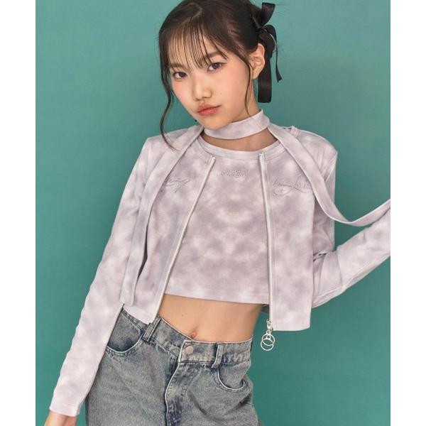 『タイムセール実施中』ZOZO問い合わせ番号:104213083ショップ:ANAP，アナップブランド:ANAP GiRL，アナップガール商品名:ストール付ダブルジップトップス×タンクセットカテゴリ:トップス>アンサンブルブランド品番:...