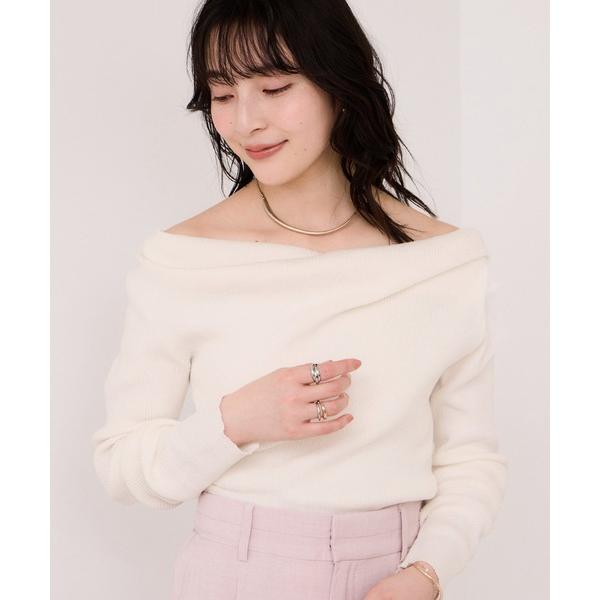 ZOZO問い合わせ番号:104213222ショップ:VIS，ビスブランド:VIS，ビス商品名:ドレープオフショルダーリブニット/イージーケアカテゴリ:トップス>ニット/セーターブランド品番:2026-A-BVM36240素材:ポリエス...