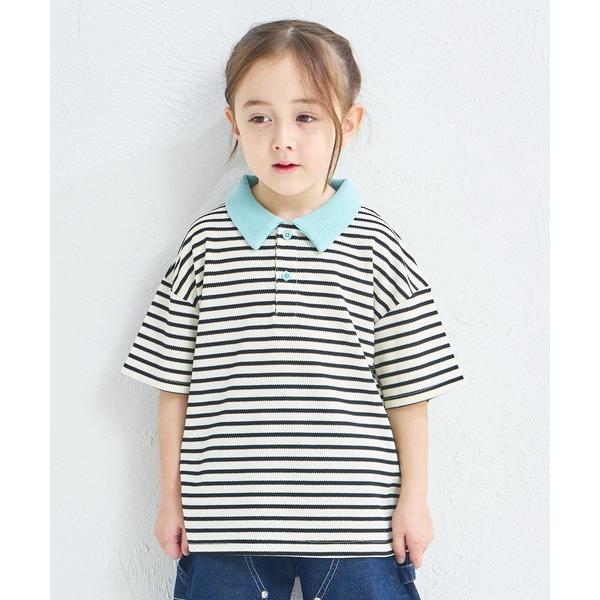 ZOZO問い合わせ番号:104213726ショップ:pairmanon，ペアマノンブランド:pairmanon，ペアマノン，coucou manon，ククゥ マノン商品名:【リンクコーデ】【さらっとワッフル】ユニセックス ボーダー ポロ半袖...