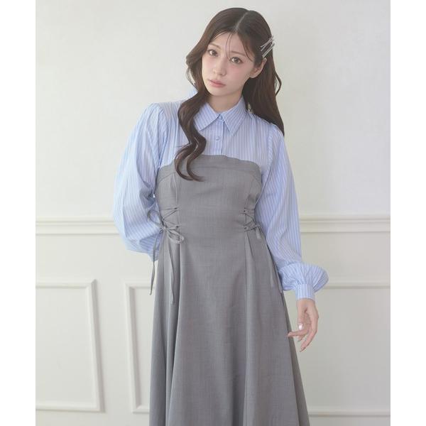 ZOZO問い合わせ番号:104213729ショップ:Ambre Neige，アンブルネージュブランド:Ambre Neige，アンブルネージュ商品名:assortment lace up docking Long Dress / アソートレ...