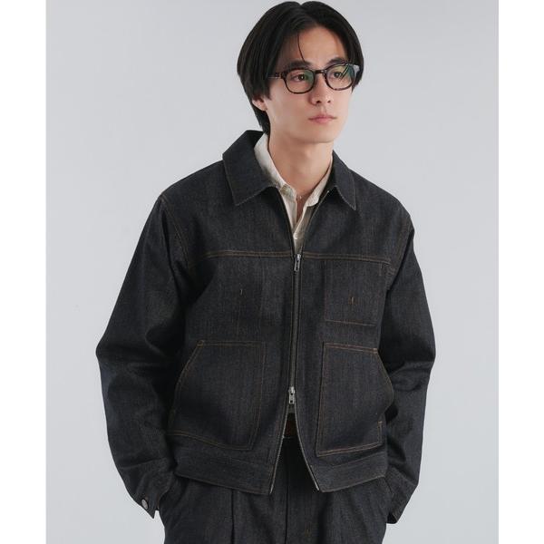 ZOZO問い合わせ番号:104215018ショップ:kutir，クティールブランド:Adoon plain，アドーンプレーン，kutir，クティール商品名:RIGID DENIM DOUBLE-ZIP BLOUSON / リジットデニムダブ...