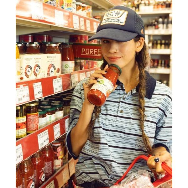 ZOZO問い合わせ番号:104215207ショップ:OVERRIDE，オーバーライドブランド:TalkMart，トークマート，OVERRIDE，オーバーライド商品名:TalkMart   POLY-KNIT TRUCKER CAP_NAVY...