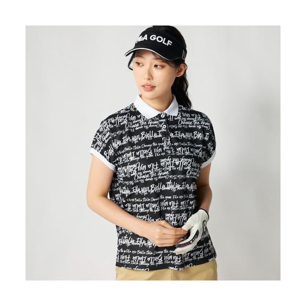 ZOZO問い合わせ番号:104215408ショップ:Karlas，カルラスブランド:FILA GOLF，フィラゴルフ ，FILA，フィラ商品名:FILA GOLF フィラゴルフ ゴルフウェア 吸汗速乾 接触冷感 遮熱 タイポグラフィ柄 半袖...