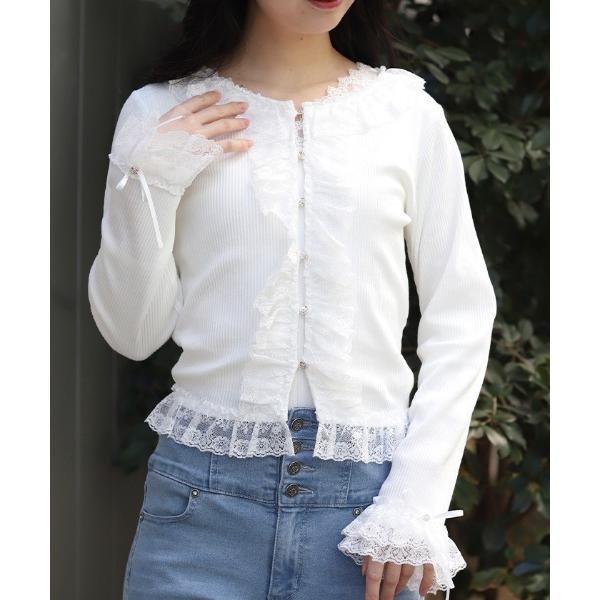 ZOZO問い合わせ番号:104216252ショップ:axes femme，アクシーズファムブランド:axes femme，アクシーズファム商品名:ローズボタンフリルトップスカテゴリ:トップス>Tシャツ/カットソーブランド品番:IM31...