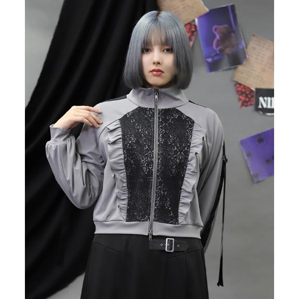 ZOZO問い合わせ番号:104216255ショップ:axes femme，アクシーズファムブランド:NIBBLE POISON，ニブルポイズン商品名:バイカラーベルトトラックＪＫカテゴリ:トップス>カーディガン/ボレロブランド品番:Z...