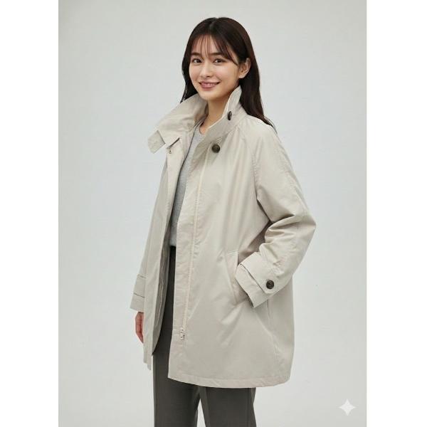 ZOZO問い合わせ番号:104217013ショップ:A AMEL，エイメルブランド:Day and Grade，デイアンドグレイド，A AMEL，エイメル商品名:スタンドカラー ミドル丈ハーフコート / 軽量・美シルエットカテゴリ:ジャケッ...