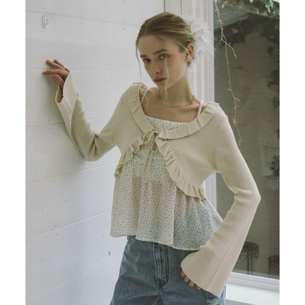 ZOZO問い合わせ番号:104217422ショップ:archives，アルシーヴブランド:archives，アルシーヴ商品名:フリルニットＣＤ×ドットキャミビスチェＳＥＴカテゴリ:トップス>アンサンブルブランド品番:261-142-8...