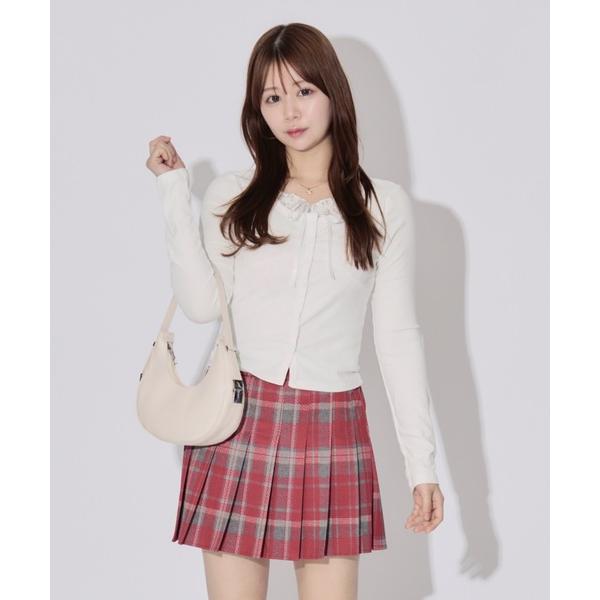 ZOZO問い合わせ番号:104218044ショップ:WANT SLIP，ウォント スリップブランド:ALLuRing ChaRm，アリュリングチャーム，WANT SLIP，ウォント スリップ商品名:Frill Ribbon Ribbed T...