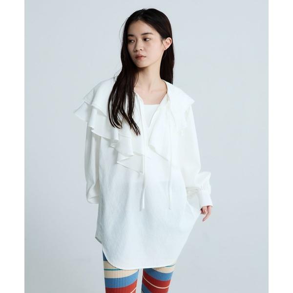 『タイムセール実施中』ZOZO問い合わせ番号:104218243ショップ:JEANASIS，ジーナシスブランド:JEANASIS，ジーナシス商品名:アシメフリルスキッパーチュニック/660216カテゴリ:ワンピース/ドレス>チュニック...