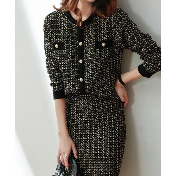 参考価格：7，150円発売時期：2025年10月コンディション：B（目立つ使用感なし）使用感が少ない、または気にならないアイテム首周り・袖口：汚れ、ほつれウエスト：汚れ、色あせ参考商品名：ニットジャケットとスカートのセットアップ参考品番：M...