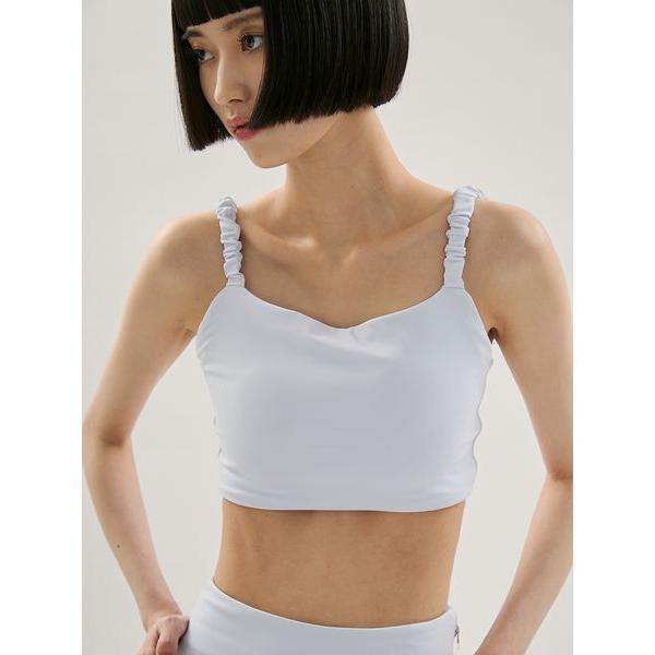 ZOZO問い合わせ番号:104253836ショップ:emmi，エミブランド:emmi，エミ商品名:【Sustainaretch】ギャザーショルダーブラトップ/UVカット/接触冷感カテゴリ:アウトドア/スポーツ>スポーツグッズブランド品...