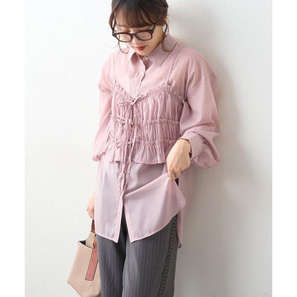 ZOZO問い合わせ番号:104253950ショップ:RMAF，リマインドミーアンドフォーエバーブランド:Remind me and forever，リマインドミーアンドフォーエバー商品名:【気映えセットアイテム】ビスチェ付きシアーラメシャツ...