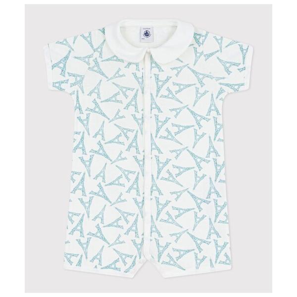 ※このアイテムは返品・交換対象外商品です。ZOZO問い合わせ番号:104254085ショップ:PETIT BATEAU，プチバトーブランド:PETIT BATEAU，プチバトー商品名:衿つきプリントショートロンパースカテゴリ:ママ＆ベビー&...