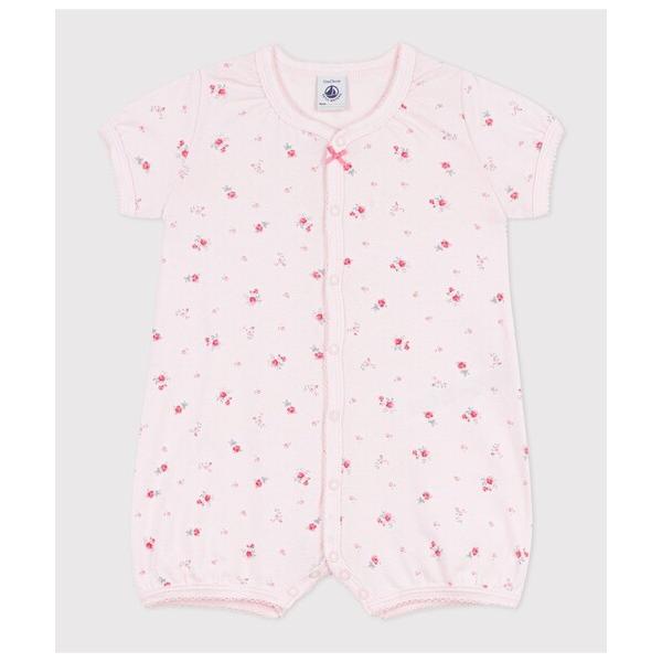 ※このアイテムは返品・交換対象外商品です。ZOZO問い合わせ番号:104254087ショップ:PETIT BATEAU，プチバトーブランド:PETIT BATEAU，プチバトー商品名:フラワープリントショートロンパースカテゴリ:ママ＆ベビー...