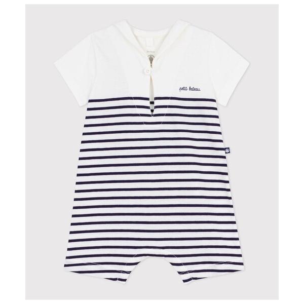 ※このアイテムは返品・交換対象外商品です。ZOZO問い合わせ番号:104254093ショップ:PETIT BATEAU，プチバトーブランド:PETIT BATEAU，プチバトー商品名:セーラーカラ−ショートロンパースカテゴリ:ママ＆ベビー&...