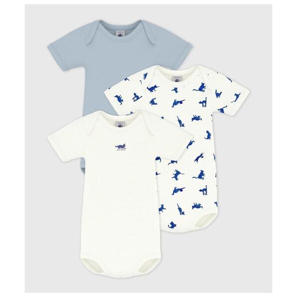 ※このアイテムは返品・交換対象外商品です。ZOZO問い合わせ番号:104254097ショップ:PETIT BATEAU，プチバトーブランド:PETIT BATEAU，プチバトー商品名:半袖ボディ３枚組カテゴリ:ママ＆ベビー>ロンパース...