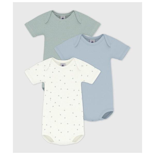 ※このアイテムは返品・交換対象外商品です。ZOZO問い合わせ番号:104254101ショップ:PETIT BATEAU，プチバトーブランド:PETIT BATEAU，プチバトー商品名:半袖ボディ３枚組カテゴリ:ママ＆ベビー>ロンパース...