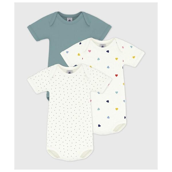 ※このアイテムは返品・交換対象外商品です。ZOZO問い合わせ番号:104254103ショップ:PETIT BATEAU，プチバトーブランド:PETIT BATEAU，プチバトー商品名:半袖ボディ３枚組カテゴリ:ママ＆ベビー>ロンパース...