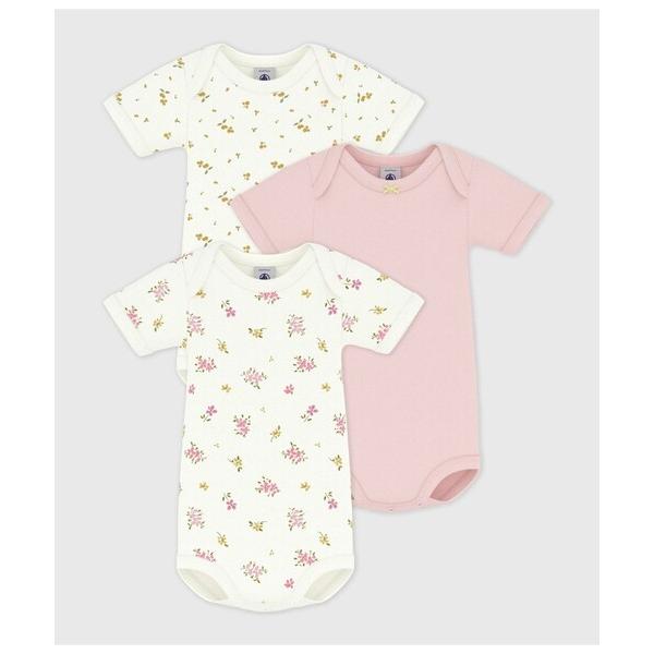 ※このアイテムは返品・交換対象外商品です。ZOZO問い合わせ番号:104254105ショップ:PETIT BATEAU，プチバトーブランド:PETIT BATEAU，プチバトー商品名:半袖ボディ３枚組カテゴリ:ママ＆ベビー>ロンパース...