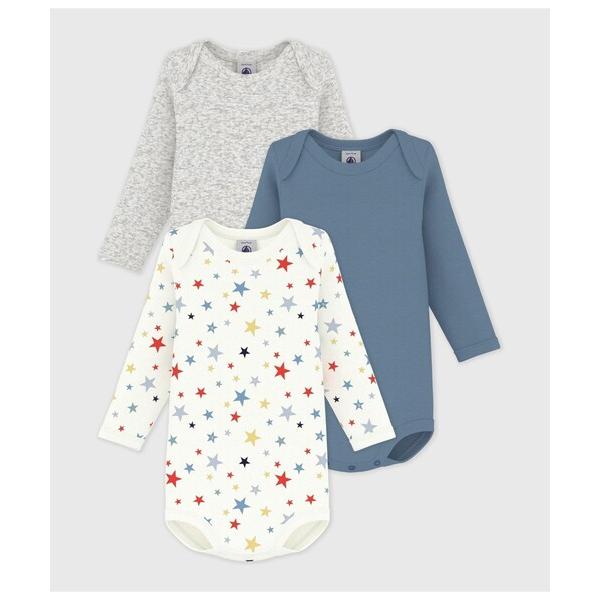 ※このアイテムは返品・交換対象外商品です。ZOZO問い合わせ番号:104254106ショップ:PETIT BATEAU，プチバトーブランド:PETIT BATEAU，プチバトー商品名:長袖ボディ３枚組カテゴリ:ママ＆ベビー>ロンパース...