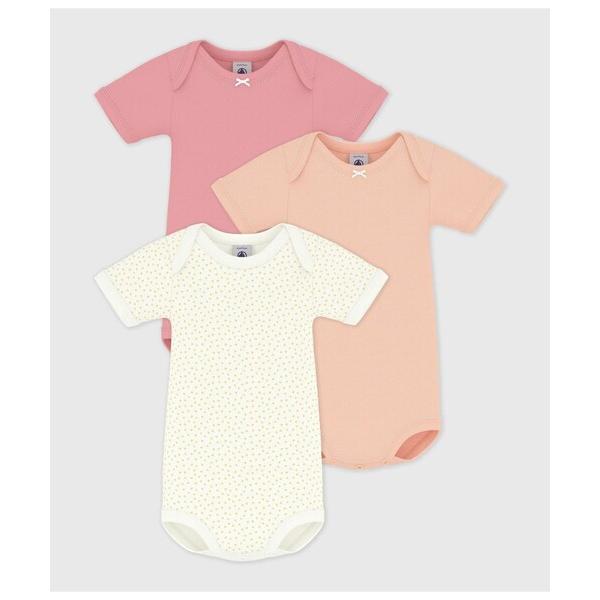 ※このアイテムは返品・交換対象外商品です。ZOZO問い合わせ番号:104254109ショップ:PETIT BATEAU，プチバトーブランド:PETIT BATEAU，プチバトー商品名:半袖ボディ３枚組カテゴリ:ママ＆ベビー>ロンパース...