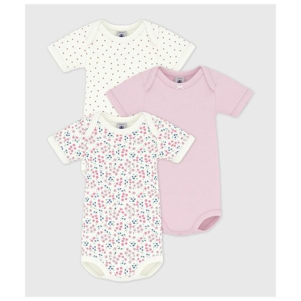 ※このアイテムは返品・交換対象外商品です。ZOZO問い合わせ番号:104254125ショップ:PETIT BATEAU，プチバトーブランド:PETIT BATEAU，プチバトー商品名:プリント半袖ボディ３枚組カテゴリ:ママ＆ベビー>ロ...