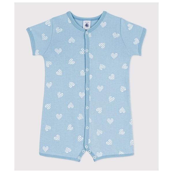 ※このアイテムは返品・交換対象外商品です。ZOZO問い合わせ番号:104254133ショップ:PETIT BATEAU，プチバトーブランド:PETIT BATEAU，プチバトー商品名:ハートプリントショートロンパースカテゴリ:ママ＆ベビー&...