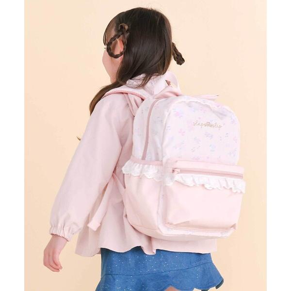 ZOZO問い合わせ番号:104254146ショップ:BEBE ONLINE STORE，ベベ オンラインストアブランド:SLAP SLIP，スラップスリップ商品名:ビッグリボン付きフリルポケット総柄リュック(M~L)カテゴリ:バッグ>...