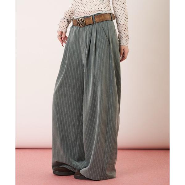 ZOZO問い合わせ番号:104254463ショップ:apres jour mignon，アプレジュールミニョンブランド:hazyl，ヘイジル商品名:2 tuck straight wide slacks / ツータックストレートワイドスラッ...