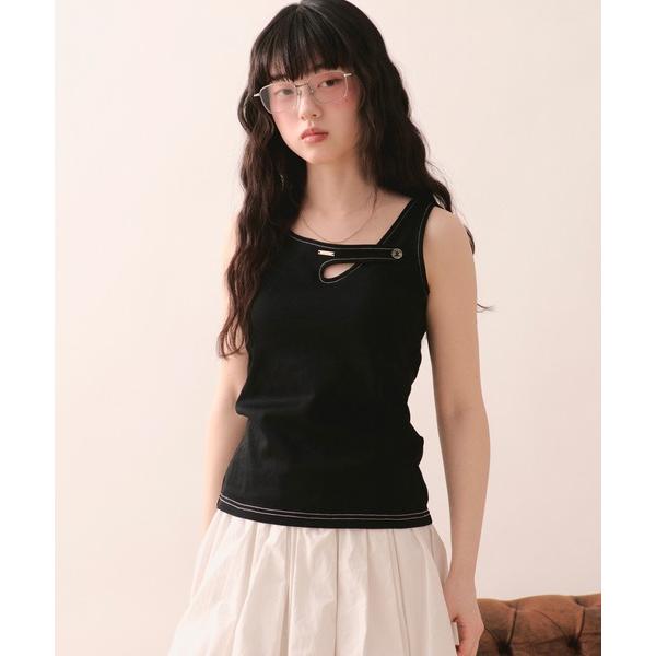 ZOZO問い合わせ番号:104254486ショップ:mideal，マイディールブランド:loin nuit，ロワンニュイ商品名:stitch design tank top / ステッチデザインタンクトップカテゴリ:トップス>タンクト...