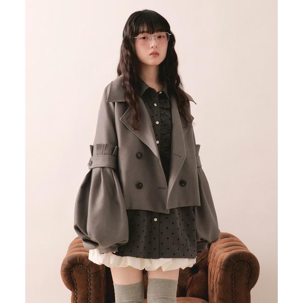 ZOZO問い合わせ番号:104254523ショップ:mideal，マイディールブランド:loin nuit，ロワンニュイ商品名:volume sleeve short jacket / ボリュームスリーブショートジャケットカテゴリ:ジャケッ...